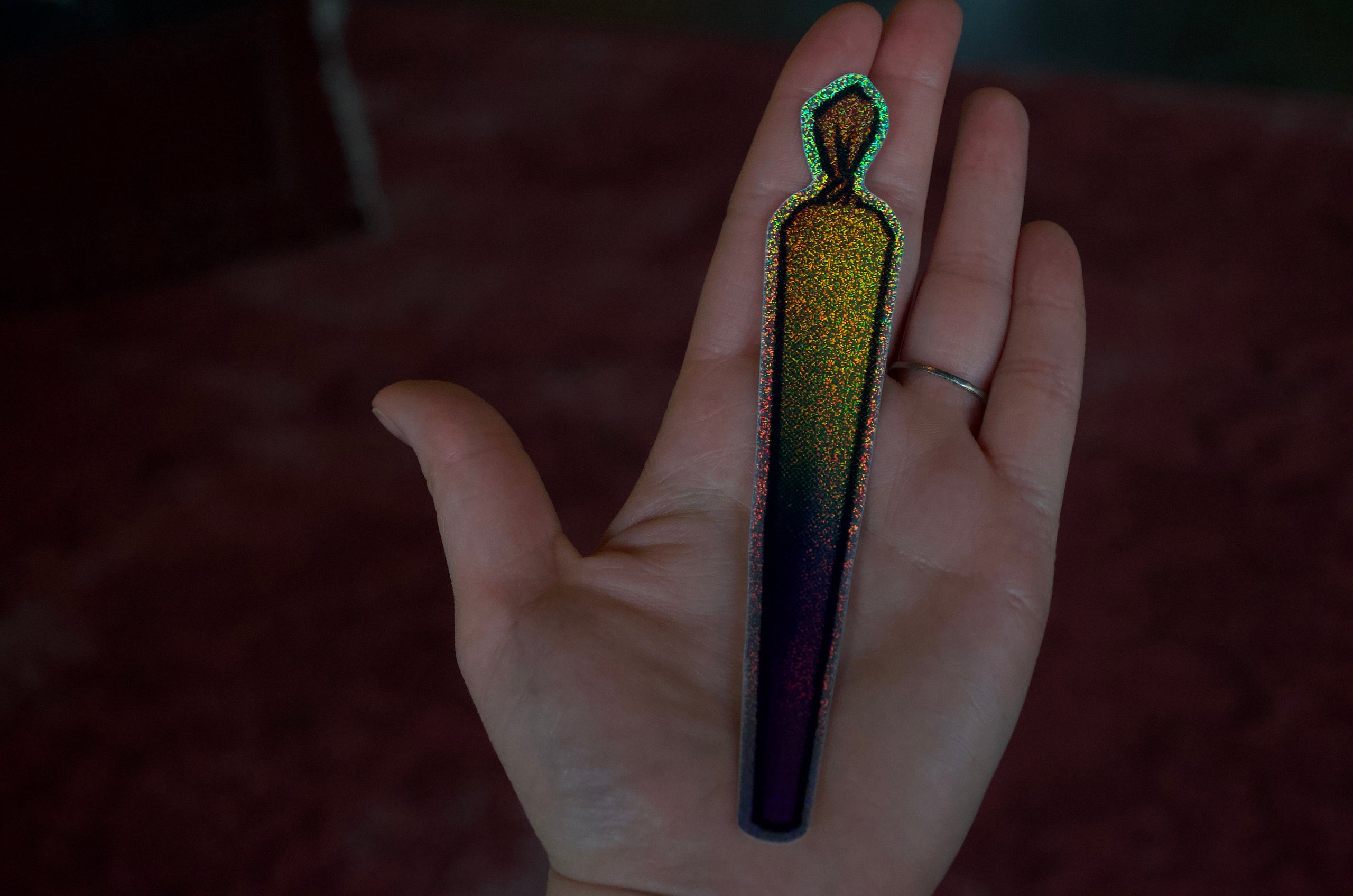 Sparkly Rainbow Joint Sticker | Vintage Karma